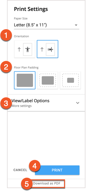 Printing Your Floor Plan