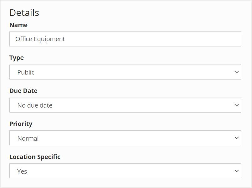 Managing Request Types