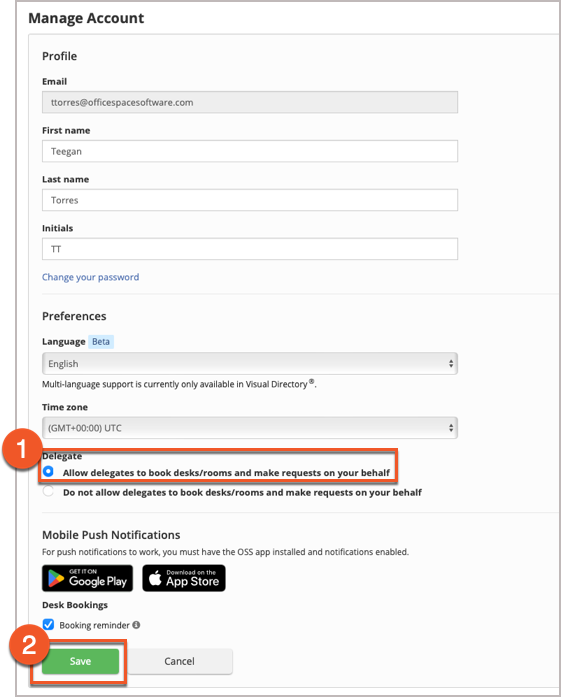OfficeSpace User Role Descriptions
