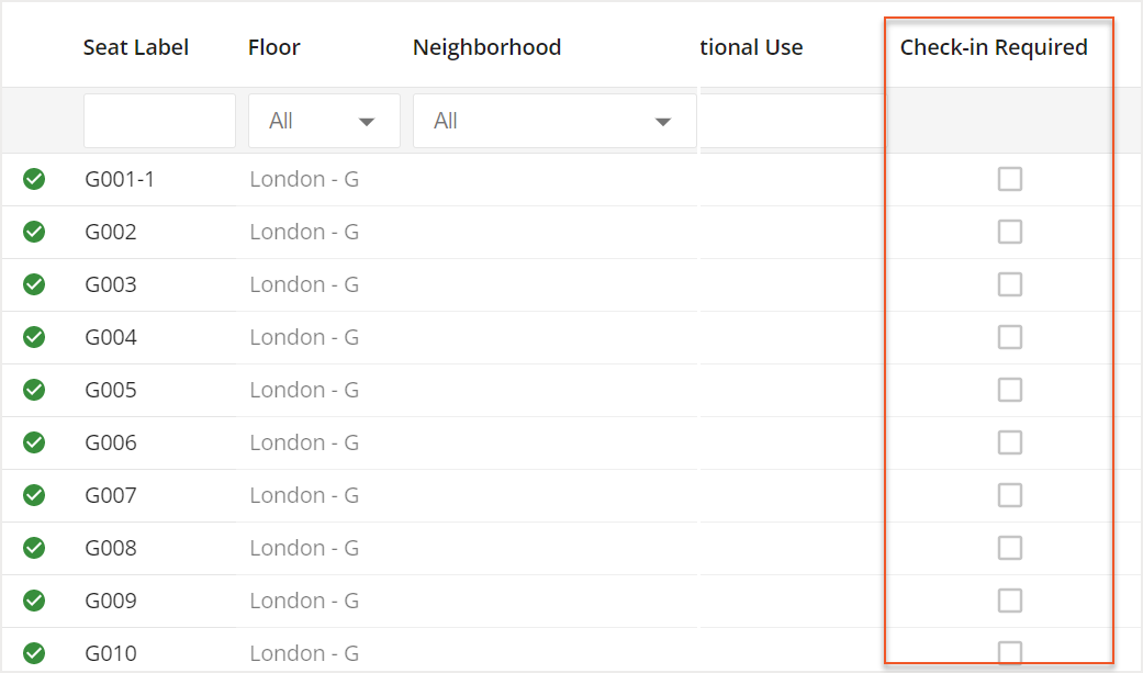 Setting Up Check-In for Bookable Desks