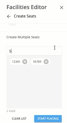 Creating Seats